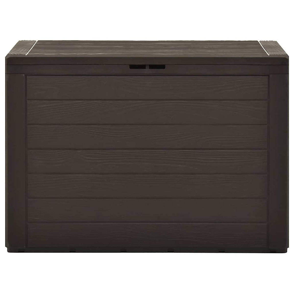 Tidyard Deck Box, 50.2 Gallon Indoor Outdoor Lockable Storage Container, Backyard Storage Box Brown for Garden Tools, Pool Supplies, Patio Cushions, Pillows, Blankets