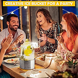 Ice Mold, Wine Chiller, Champagne Bucket Ice Mold, Customized Ice Bucket for Your Champagne, and Various Liquor, Can Be Made in Any Flower Food Coloring and Fruits. Beautiful Chilled Champagne.