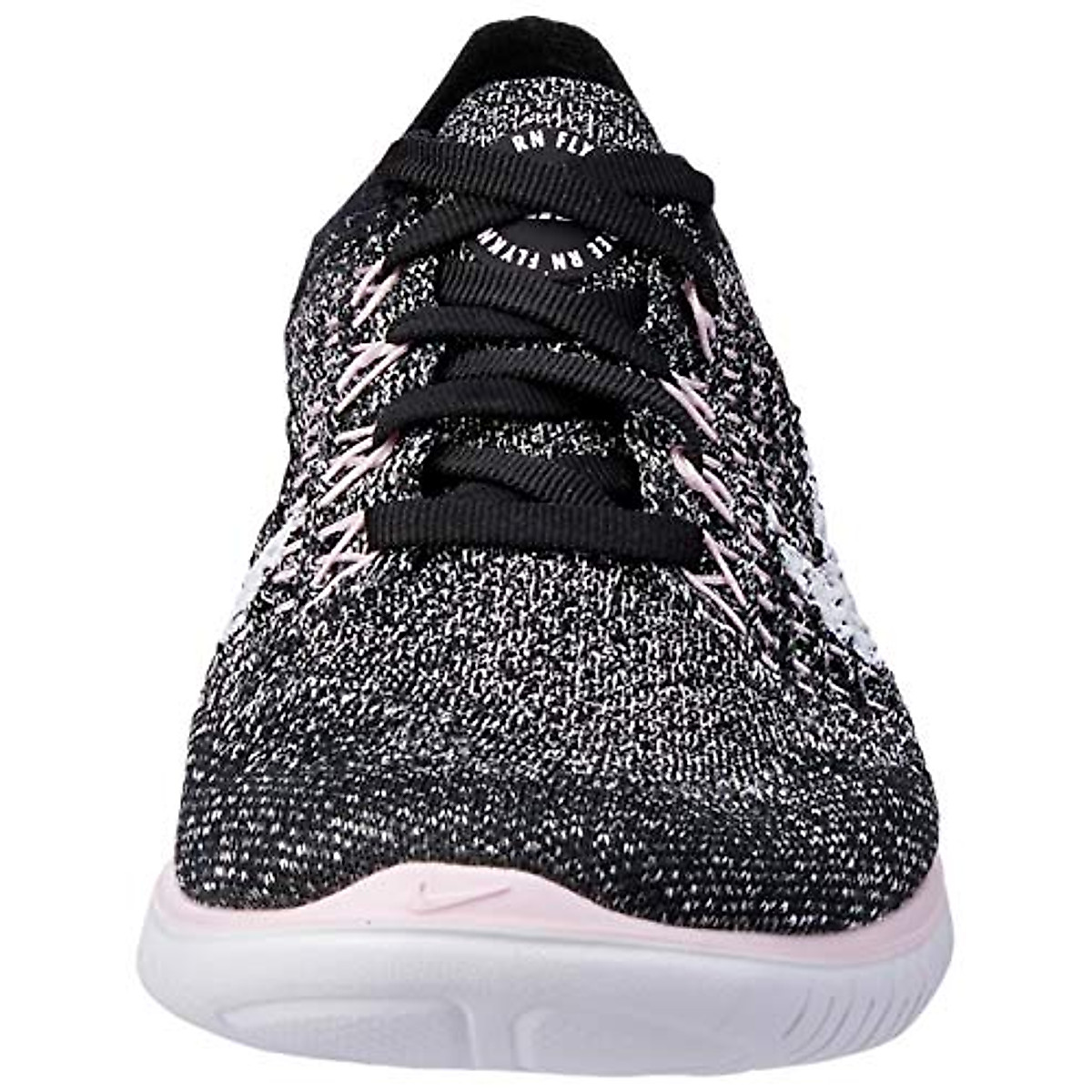 Nike Free RN Flyknit 2018 Women's Running Shoe Black/White-Pink Foam 8.5