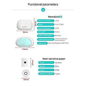 XXXDXDP Pocket Journal Printer, Mini Reading Notes Printer, Black and White Photos Printer for Journal Planner, DIY Scrapbooking, Crafts, Gifts