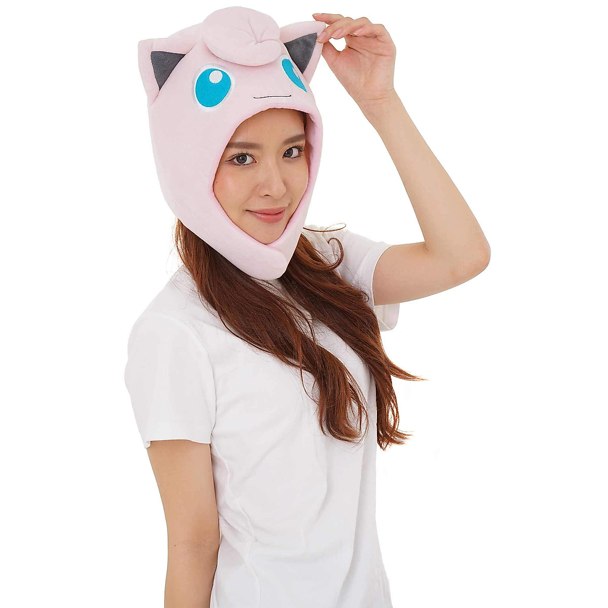 SAZAC Kigurumi Hat - Pokemon - Jigglypuff - Cozy Costume Beanie Cap - Adult Size