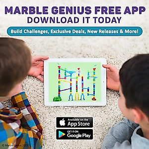 Marble Genius Marble Run - Maze Track Easter Toys for Adults, Teens, Toddlers, or Kids Aged 4-8 Years Old, 150 Complete Pieces (85 Translucent Marbulous Pieces + 65 Glass-Marble Set), Super Set