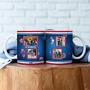 White Ceramic Coffee Mug Photo Mugs Personalized Picture Custom Name Independence Gifts For Men Women Friend Dad Mom Teen Adult Novelty Tea Cup Table Desk Accessories 11 And 15 Oz