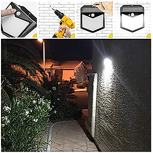 Solar Wall Lights Outdoor, 140 LED Motion Sensor Backyard Light, Frosting Lightshade Flood Light, Waterproof Garden Security Light for Driveway Porch Walkway Pool Patio Deck (No Glare, 4 Pack)