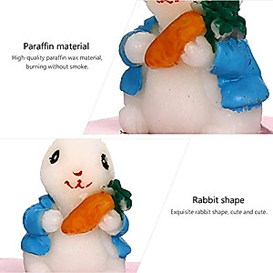 KESYOO Miniature Bunny Rabbit 2pcs Bunny Candle Rabbit Cake Candle Easter Party Bunny Rabbit Decorations Spring Animal Figurine Spring Animal Table Centerpiece Scented Soy Tealights