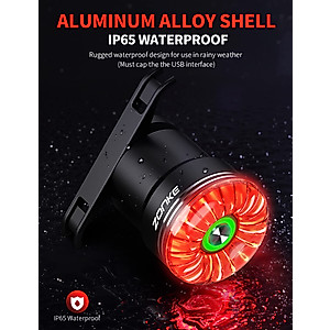 Smart Bike Tail Light with Automatic Brake Detection, USB Rechargeable, Ultra Bright LED Taillight for Night Riding and Bicycle Safety, Waterproof Back Taillights for Road Cycling