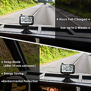 RV Tire Pressure Monitoring System, RV TPMS, 6 Sensors, 7 Alarm Modes, 14 Days Battery Life, 80ft Sensing Distance, Large Screen, for RV, Trailer, Coach, Motor Home, Fifth Wheel, (0-188psi) (-4~ 185℉)