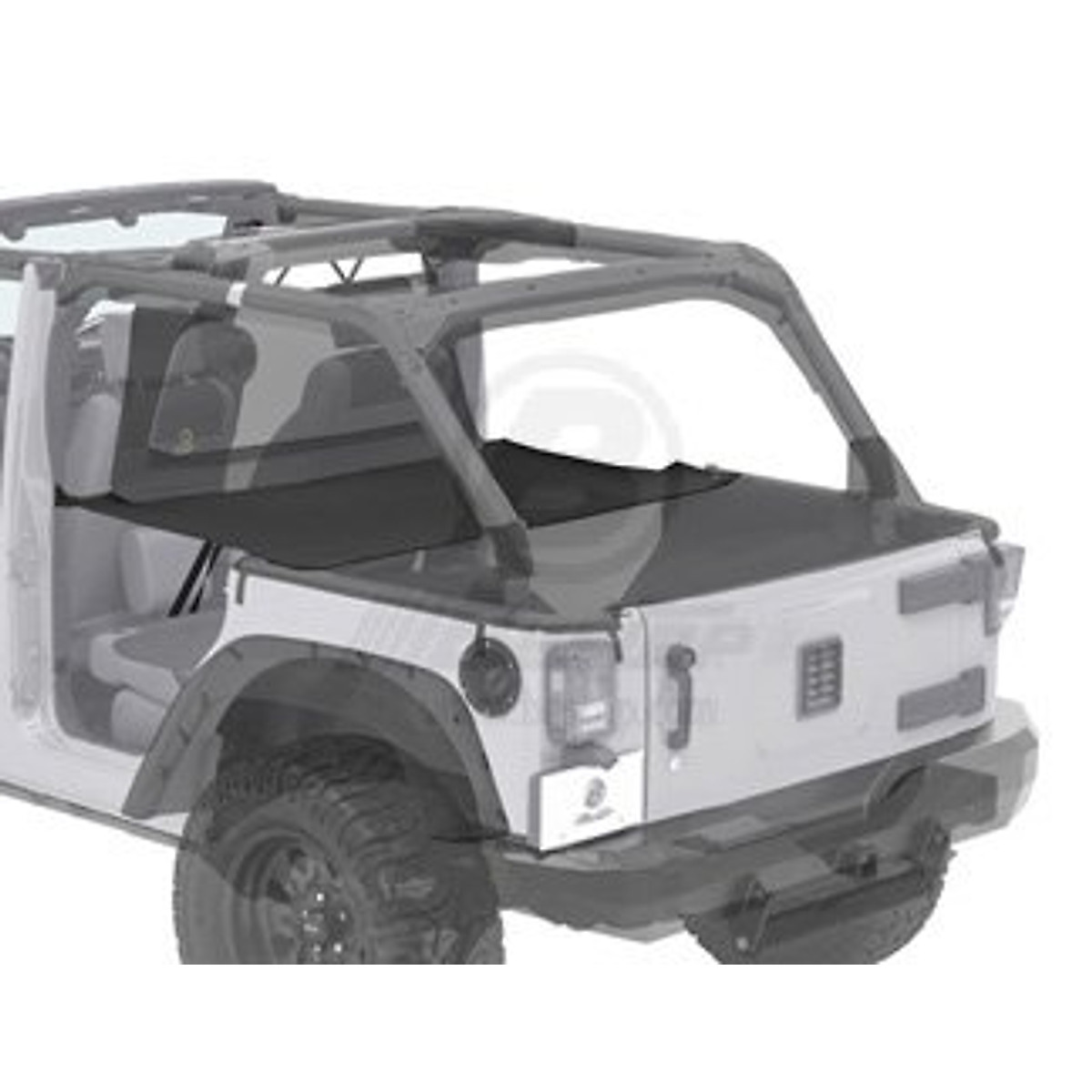 Bestop 9003435 Black Diamond Duster Deck Cover Extension for 2007-2018 Wrangler Unlimited