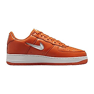 Nike Mens Air Force 1 '07 Basketball Shoes,Safety Orange/Summit White,8