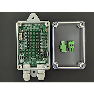 qBoxMini AFC DIY IOT Enclosure Kit (No SMA), IOT Enclosure for Feather ESP32 Cellular LoRa WiFi Arduino Board, Waterproof IP65 Enclosure with Glands, prototyping PCB and connectors Set