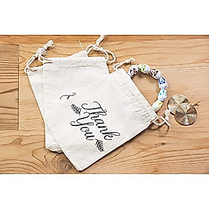 20-Pack Thank You Jewelry Pouch Bag for Wedding Birthday Party Favors Raffle Bags Goodie Bags Party Supplies 4.1 x 5.7 Inches