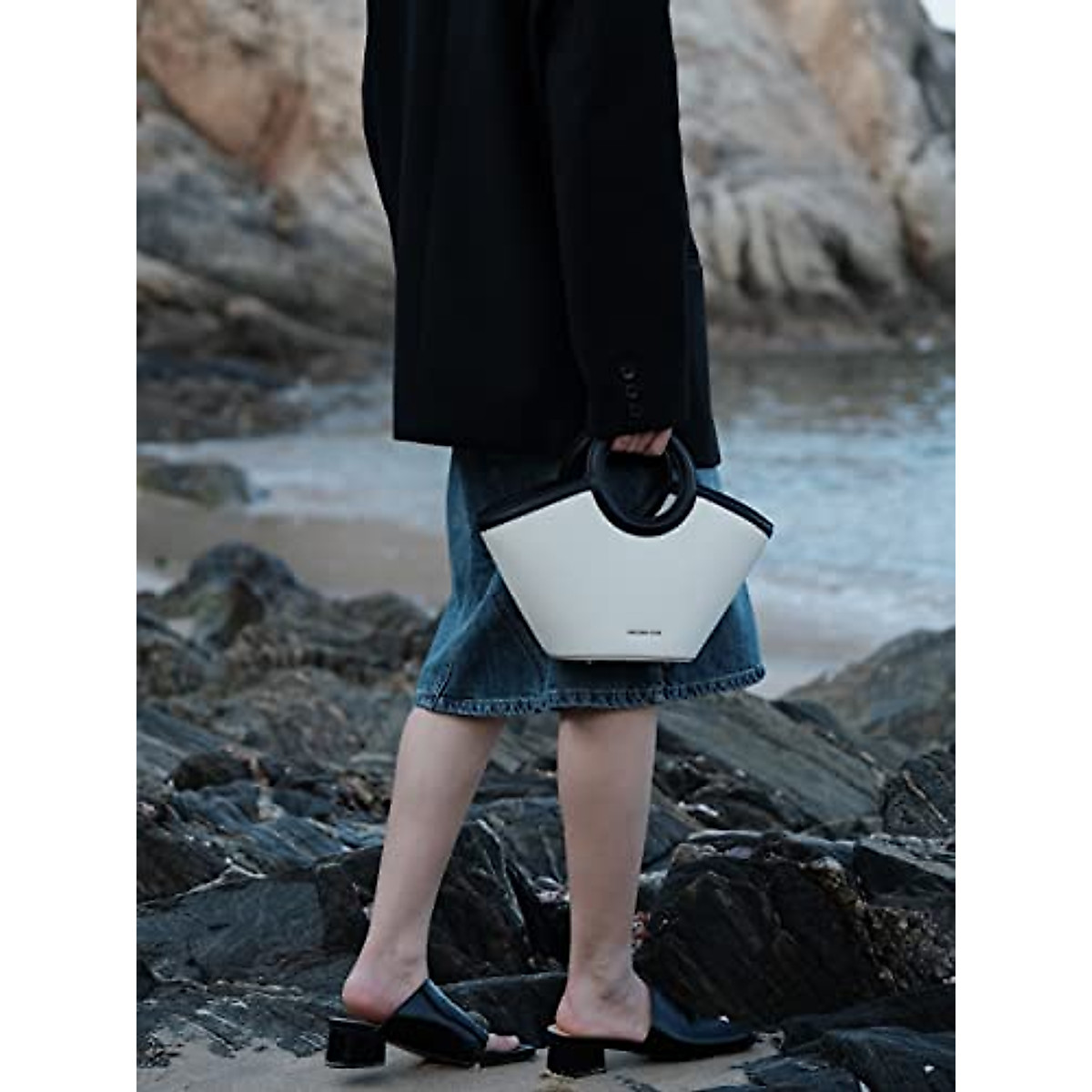 Amazing Song Top Handle Crossbody Bags for Women, Designer Leather Handbag with Removable Strap Inner Purse, Shell Bag