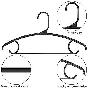 GoodtoU Clothes Hangers 40 Pack Plastic Heavy Duty Clothing Hangers for Everyday Standard Use