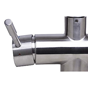 ALFI brand AB2038 Solid Retractable Single Hole Kitchen Faucet, Polished Stainless Steel