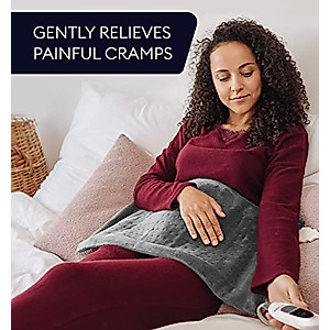 GENIANI XL Heating Pad for Back Pain & Cramps Relief, FSA HSA Eligible, Auto Shut Off, Machine Washable, Heat Pad, Holiday Gifts for All, Gifts for Women, Gifts for Men, Heat Patch (Tabby Gray)