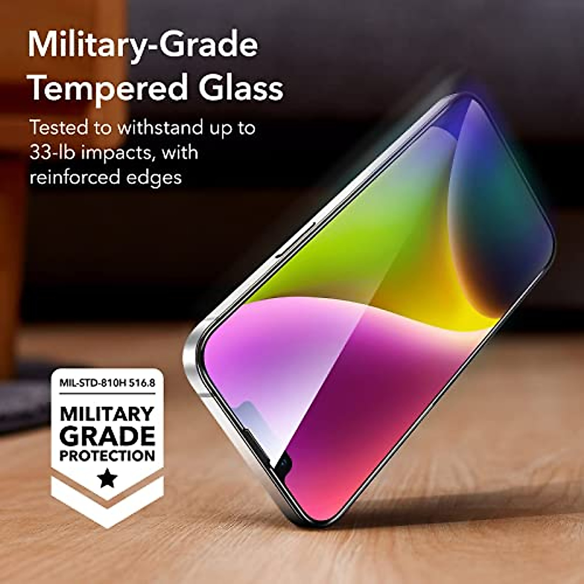 ESR Tempered-Glass Screen Protector Compatible with iPhone 14 Plus and iPhone 13 Pro Max, with Easy Installation Frame, Military-Grade Protection, Ultra Tough, Scratch Resistant, 3 Pack