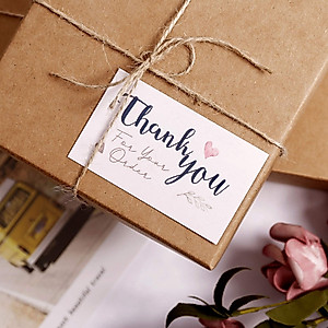 120 Thank You For Your Order Cards (3.5 x 2 Inches), Modern Simple Design Customer Appreciation Note for Small Business Owner, Online, Retail Store, Handmade Goods, Package Inserts (Pattern2)