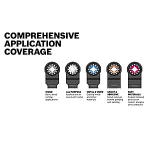 BOSCH OSL214K 1-Piece 2-1/4 In. Starlock Oscillating Multi Tool Soft Materials Bi-Metal Caulk Knife Blade for Removing Caulk and Sealants