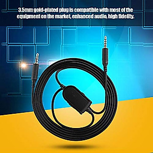 Replacement Audio Cable for Gaming Headset 2M 3.5mm Gold Plated Weaving Audio Cord for Logitech Astro A10 Astro A40 Gaming Headset