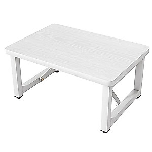 SZLHANJZ Step Stool, Wooden & Metal Foot Stool, Small Step Stool for Adults Kids, One Step Stool for Bedside and Closet, Heavy Duty 500-LBS Load Step for Living Room, Bedroom, White