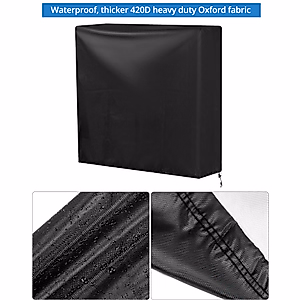 Qwork Universal Rollaway Bed Cover, 40" x 13" x 41", Thickened Storage Cover for 38 in Folding Cot Bed, Water & Dust Resistant, with 600D Fabric Zipper, Folding Bed Storage Cover Bed Protector