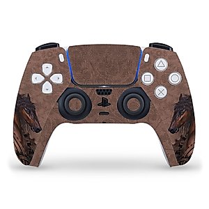 Head Case Designs Officially Licensed Simone Gatterwe Mechanical Gear Steampunk Horse Vinyl Faceplate Sticker Gaming Skin Decal Cover Compatible with Sony Playstation 5 PS5 DualSense Controller