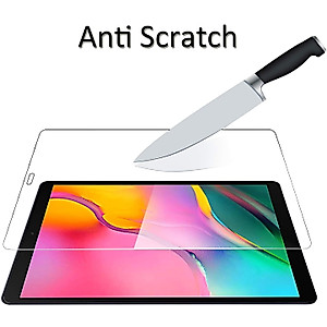 Lnuyefn [2 Pack] Screen Protector For Galaxy Tab A 10.1 Inch 2019 Model SM-T510/T515/T517, Tempered Glass Screen Film Guard For Samsung Tablet Tab A 10.1 Anti-Scratch 9H Hardness Bubble-free Clear