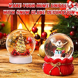 Mimorou 24 Pieces 3.9 Inch DIY Snow Globe Clear Plastic Water Globe with Screw Off Cap Water Globe Jar for DIY Crafts Home Decoration Gifts