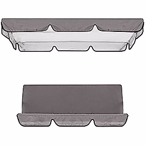 Patio Swing Canopy Waterproof Top Cover Set,Replacement Canopy Cover for 3-Seater76.7 inches Porch Swing Chair Awning Swing Cover Outdoor Sunproof Chair Patio/Lawn/Garden All Weather Protection