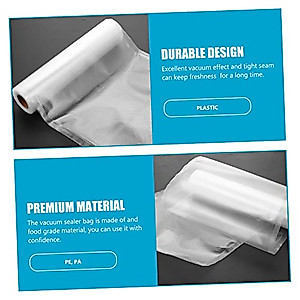 GRADENEVE 2 Rolls Vacuum Storage Bag Vacuum Sealed Storage Bags Vacuum Seal Container Vacuum Freezer Bags Food Sealer Bags Vacuum Sealer Bags for Vegetable Vacuum Saver Bags Pe Transparent