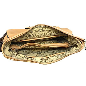 Turquoise and Fringe Western Shoulder Bag - Tan