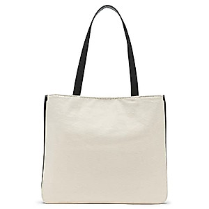Calvin Klein Tessa Key Item Tote, Natural/Black Combo