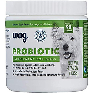 Amazon Brand - Wag Probiotic Supplement Chews for Dogs (90 count)