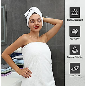 Hand Towels Set 16x31 Inches,Super Soft Microfibers Bathroom Towel Set 2 Pack,Quick Dry Thick and Highly Absorbent Luxury Towel Hotel Spa Gym Hand Towel Collection for Bathroom,White