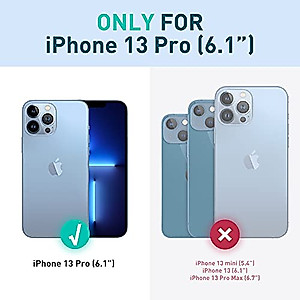 i-Blason Ares Case for iPhone 13 Pro 6.1 inch (2021 Release), Dual Layer Rugged Clear Bumper Case with Built-in Screen Protector - Azure