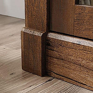 Sauder Miscellaneous Fireplace Credenza, L: 60.0" x W: 16.73" x H: 35.04", Vintage Oak Finish