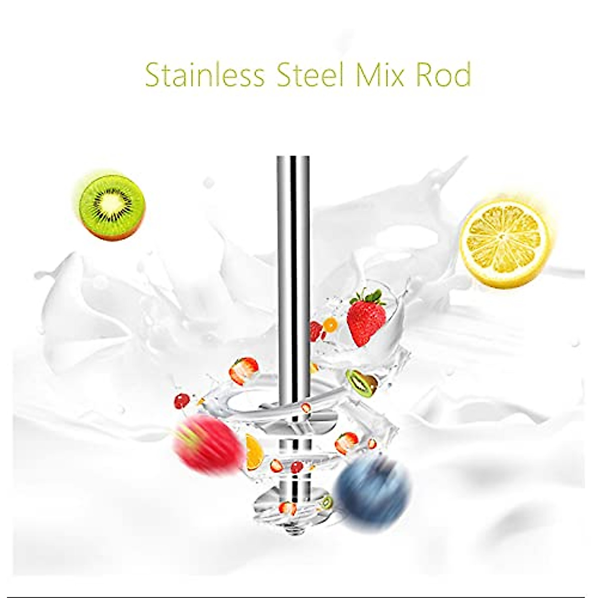 Milkshake Maker Machine Commercial Milk Shake Maker Mixer, Milkshake Machine Electric Drink Mixer, Single Head Milkshake Blender Stainless Steel Two-Speed 110V 180W 18000rmp (US Plug)