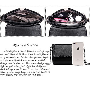 FSD.WG Small Quilted Crossbody Bag,Leather Ladies Shoulder Purses, Mini Shoulder Bag,Phone Wallet Purse for Women