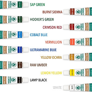 Norberg & Linden Acrylic Paint Set -12 Acrylic Paints, 6 Paint Brushes for Acrylic Painting, 3 Painting Canvas Panels - Premium Art Supplies for Adults Canvas Painting