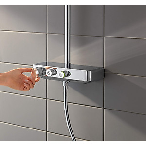 GROHE 26511000 Euphoria SmartControl Mono Shower System with Thermostat for Wall Mount, Starlight Chrome
