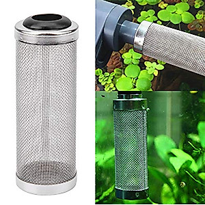 Yosoo Health Gear Shrimp Filter Guard, 2 Piece Stainless Steel Aquarium Mesh Filter, Intake Strainer Filter, Fish Tank Filter Inlet Inflow Basket, Protecting Fish from Inhalation(Large 16mm)