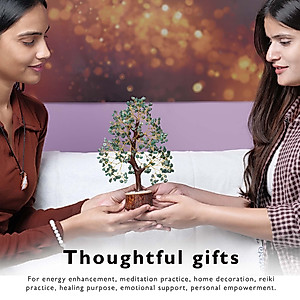 FASHIONZAADI Aventurine Crystals, Crystal Tree of Life, Gemstone Tree, Feng Shui Money Tree, Chakra Crystals, Energy Crystals, Gem Tree, Chakra Decor, Reiki Gifts