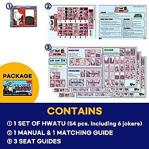 GEEKBEAR Hwatu - Korean Flower Card Game - Hanafuda - Go Stop HWATOO - Godori Game - New Year Board Game - Minari Movie Game