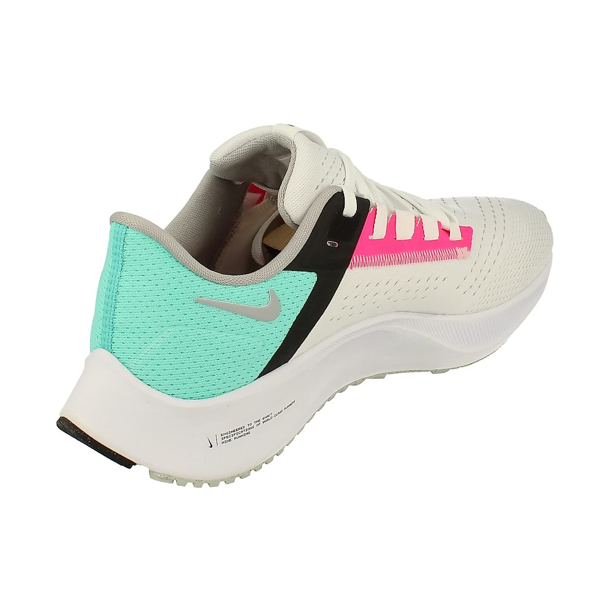 Nike Air Zoom Pegasus 38 Mens Running Trainers CW7356 Sneakers Shoes (UK 11 US 12 EU 46, White Wolf Grey Hyper Pink 102)