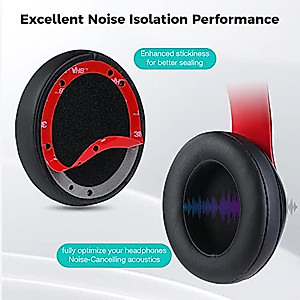Tamicio Cushions Replacement Ear Pads for Beats Studio 2 & Studio 3 (B0501,B0502) Wired & Wireless Headphones, Earpads with with Soft Protein Leather, Noise Isolation Memory Foam (Gray)