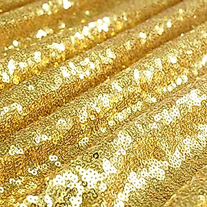 Dominiburl Sequin Backdrop Backdrop Non See Through Gold Backdrop for Party Wedding Birthday Party Decorations (4x8 Inch, Gold)