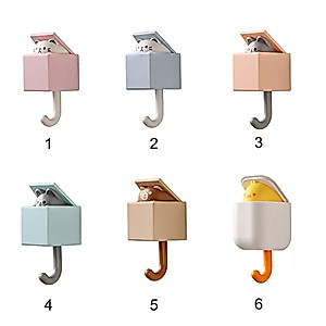 BestAlice 4 Pcs Creative Adhesive Coat Hook, Cute Pet Hooks Wall Mounted, Cute Coat Wall Hooks for Hanging, Heavy Duty Self Adhesvie Hooks for Coat Key Scarf Hat Bag, Home Decor Hook