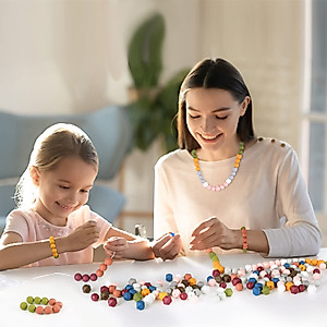 Silicone Beads, 150pcs Silicone Beads Bulk Round Bead 15mm Hexagon Silicone Beads 14mm for Jewelry Making Large Beads with Lanyard & Key Chain Ring for Keychain Making (15MM Macaron)