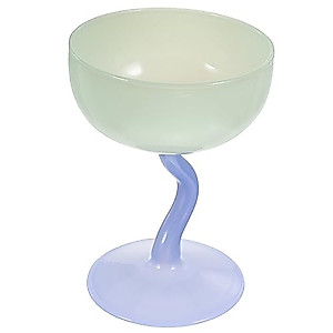 NOLITOY 2pcs Trifle Dish Bowls Home Cereal Glass Frodge Cream Sundae Blue Yogurt Footed Glasses Party Salad Wedding Ice Mousse Mini for Cocktail Parfait Small Glass Ice Cream Cups