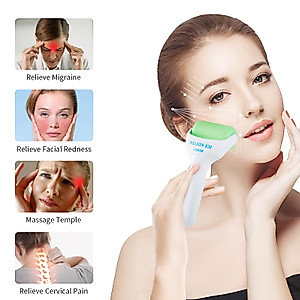 BFASU Ice Roller, Face Roller 2 PCS, Massage Tools with Mini Roller for Eye, Face and Body, Relax and Alleviate Puffiness Fine Lines Minor Pain (Green)
